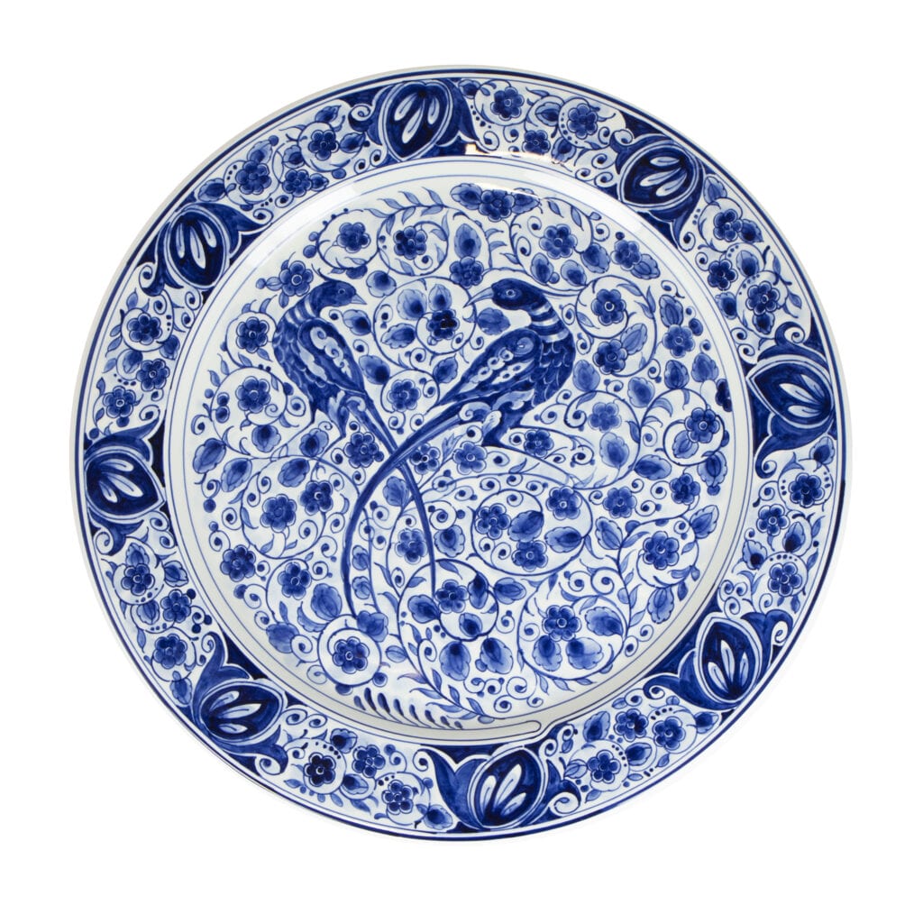 Plate peacock - Royal Delft