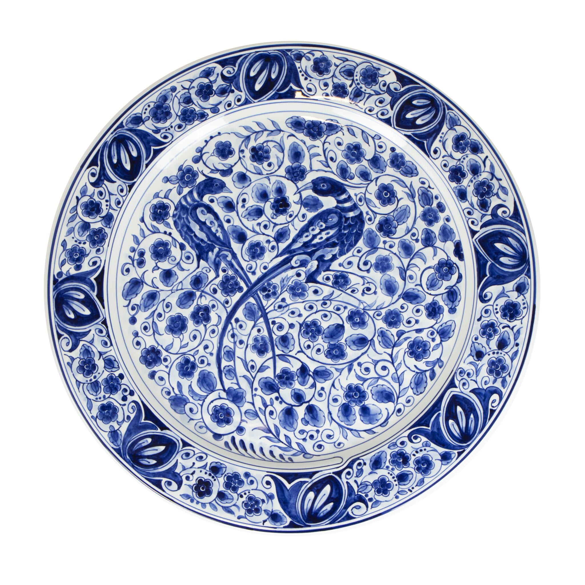 Bord pauw - Royal Delft