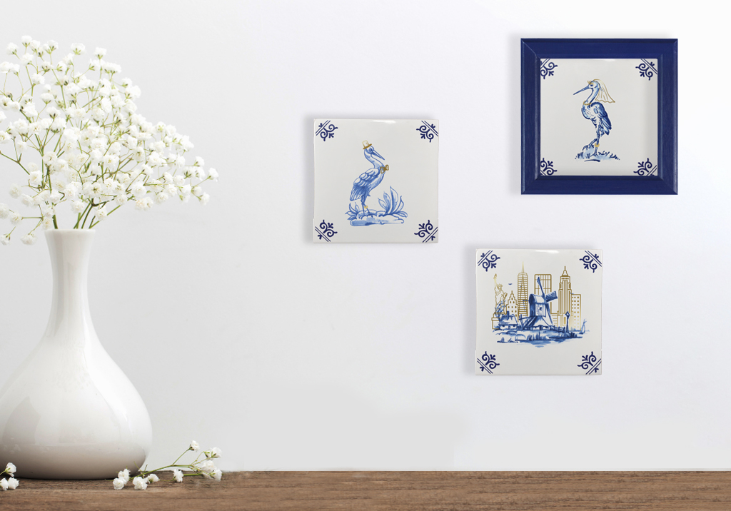 Royal Delft expands Goldies Tiles with City & Wedding tiles! | Delft Blue